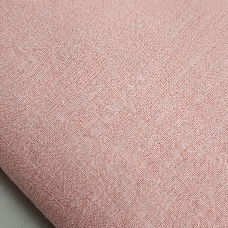 Tejido de lino lavado en color rosa, serie Mateo.