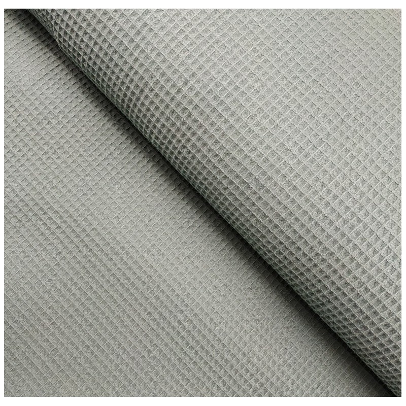 Tela Piqué Waffle en color verde envejecido.