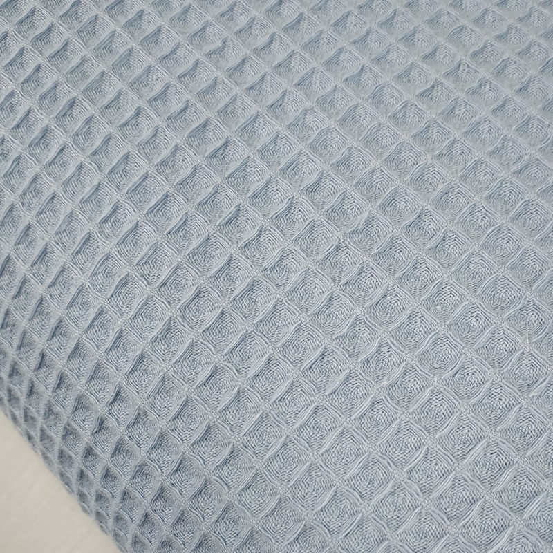 Tela Piqué waffle azul ártico.
